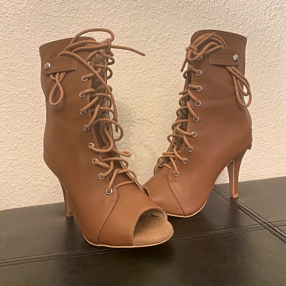 Burju | Shoes | Burju Kiira Harper Moment Cinnamon Heeled Boots | Poshmark